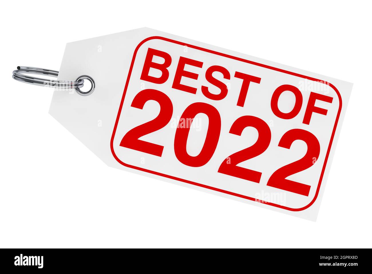 Best of 2022 New Year Tag on a white background. 3d Rendering Stock ...