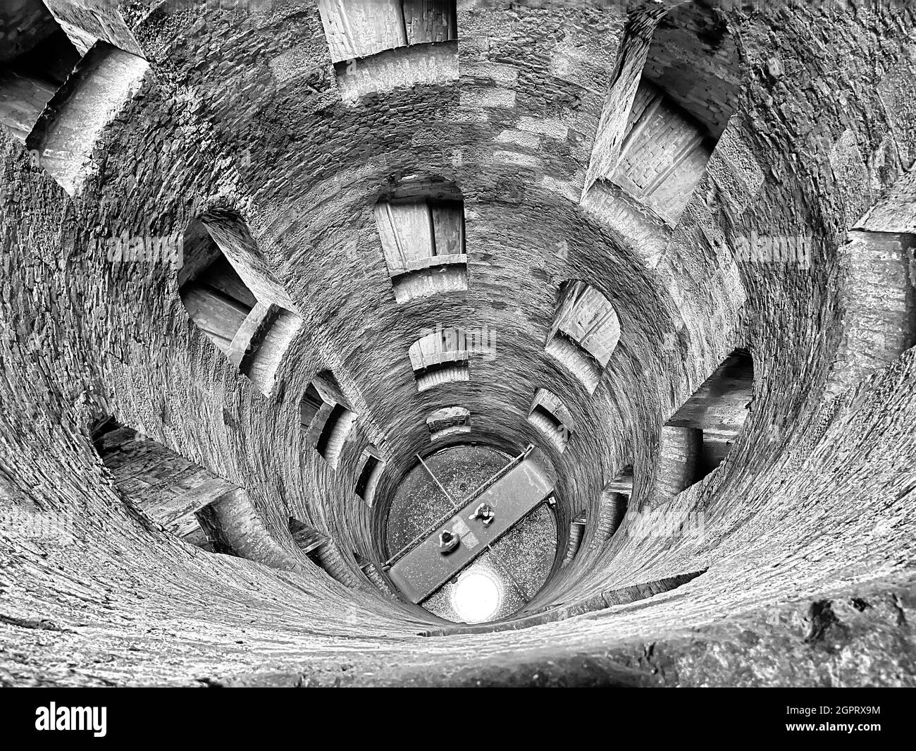 Interior of old tower Black and White Stock Photos & Images - Alamy