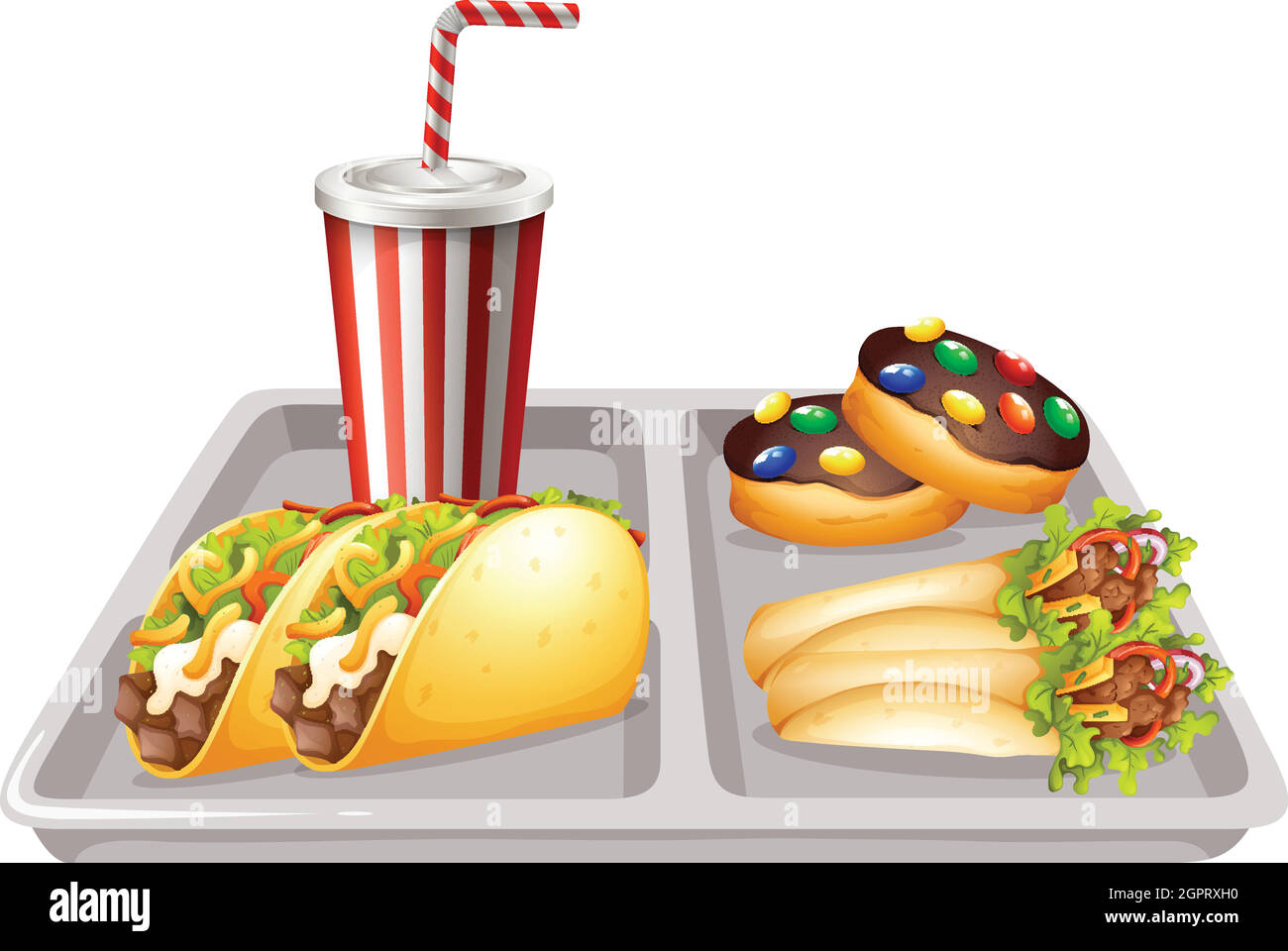 Lunch tray Stock Vector Images - Alamy