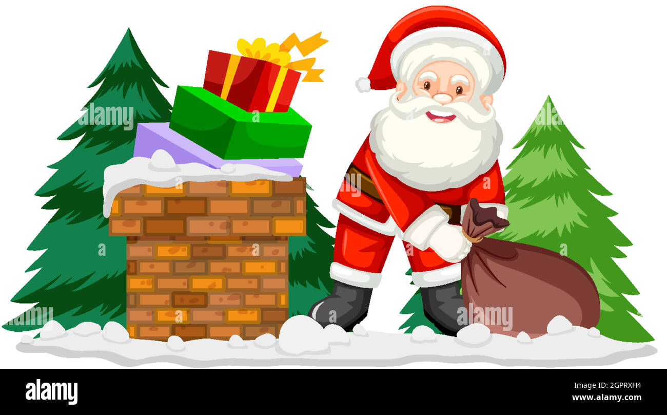 Christmas theme with Santa and presents Stock Vector Image & Art - Alamy