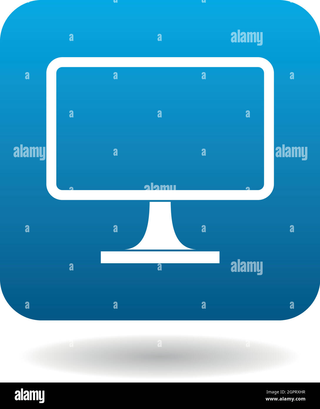 Computer monitor icon in simple style Stock Vector Image & Art - Alamy