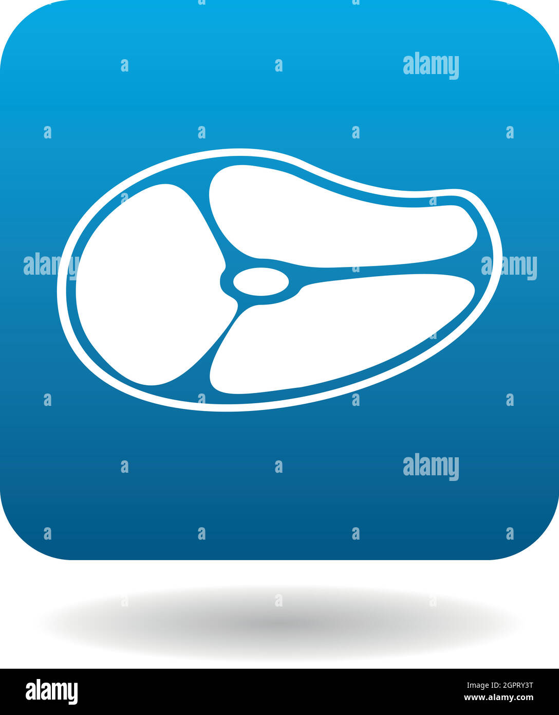 Meat steak icon in simple style Stock Vector Image & Art - Alamy