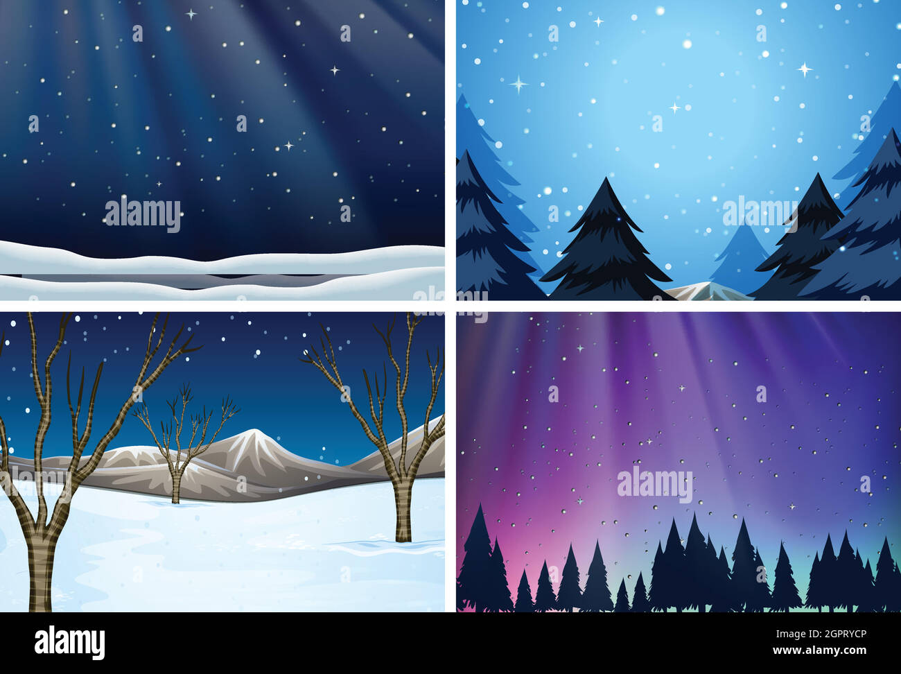 set of snow backgrounds Stock Vector Image & Art - Alamy