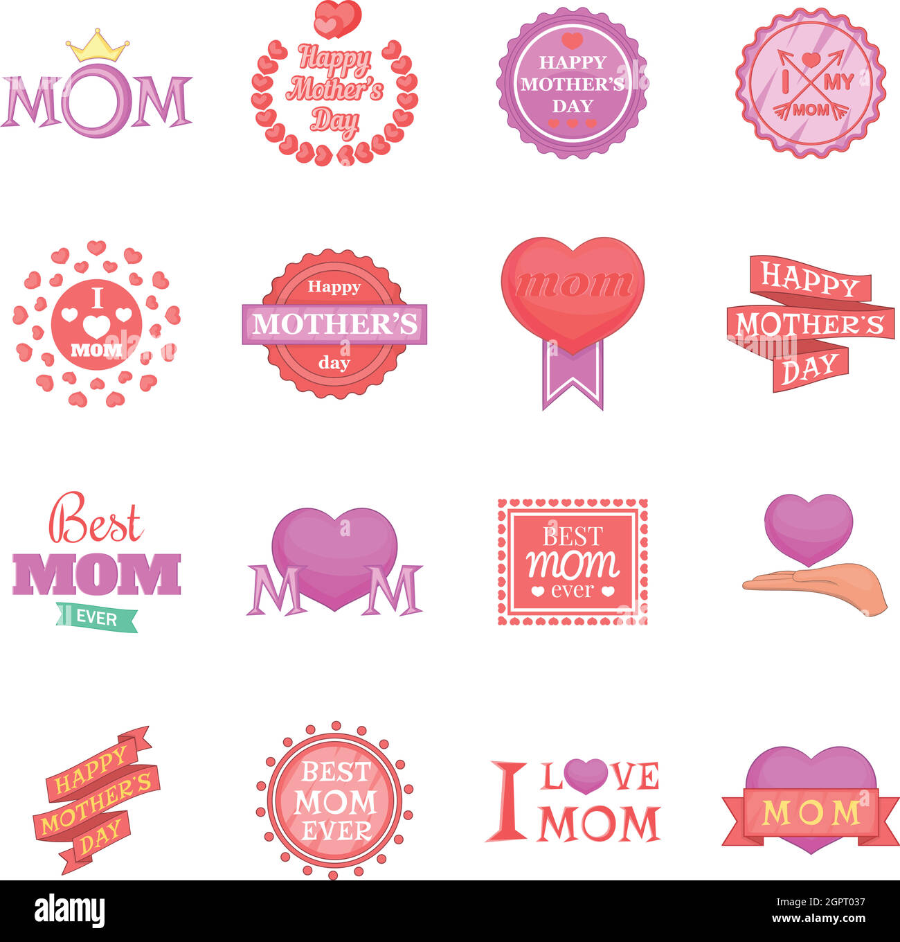 Mother Day icons set, cartoon style Stock Vector Image & Art - Alamy