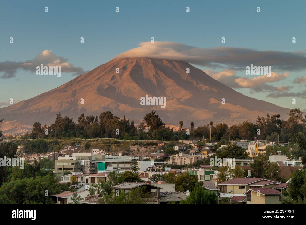 Misti volcano behind Arequipa, Peru Stock Photo - Alamy