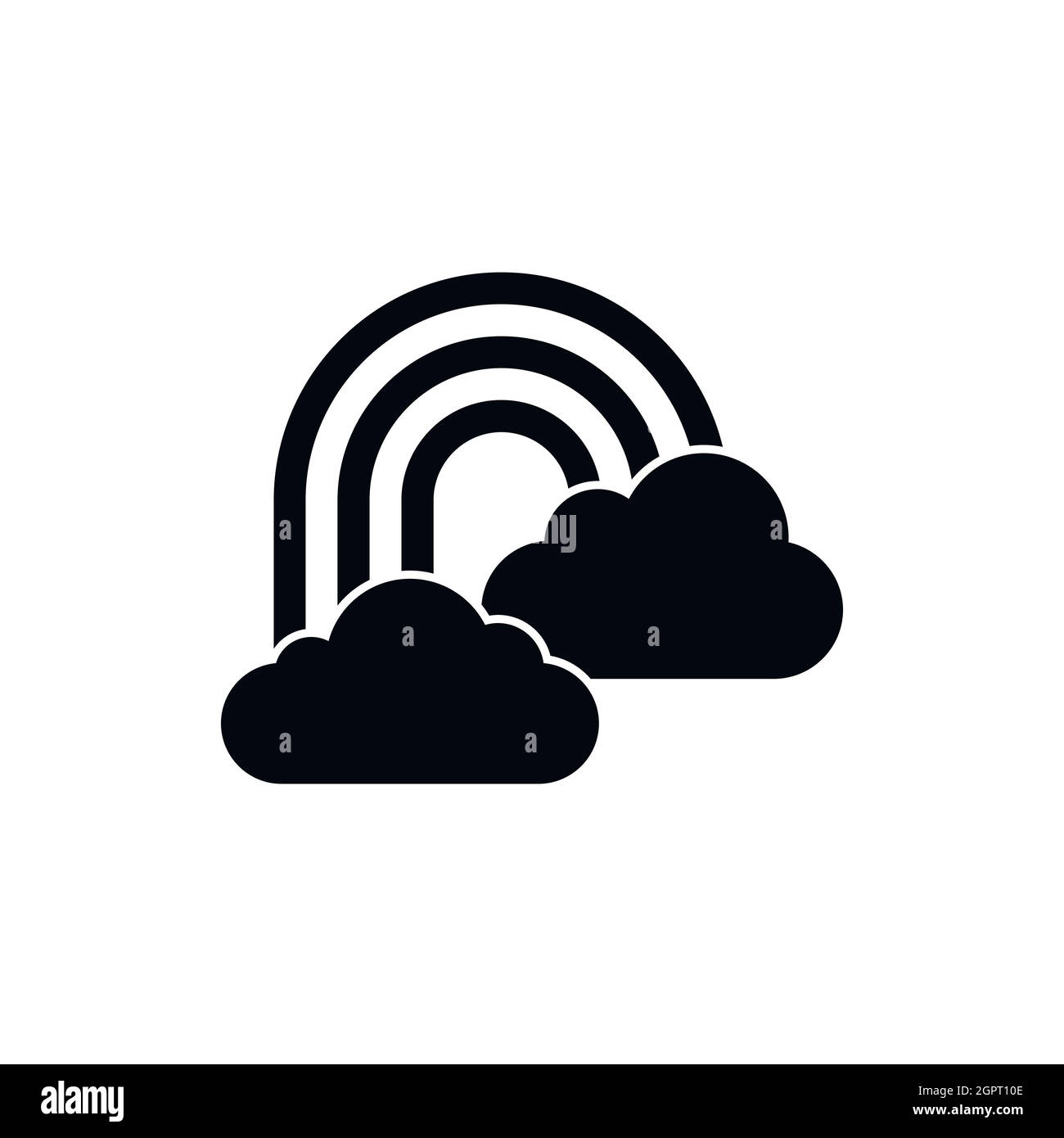 Rainbow and clouds icon, simple style Stock Vector Image & Art - Alamy