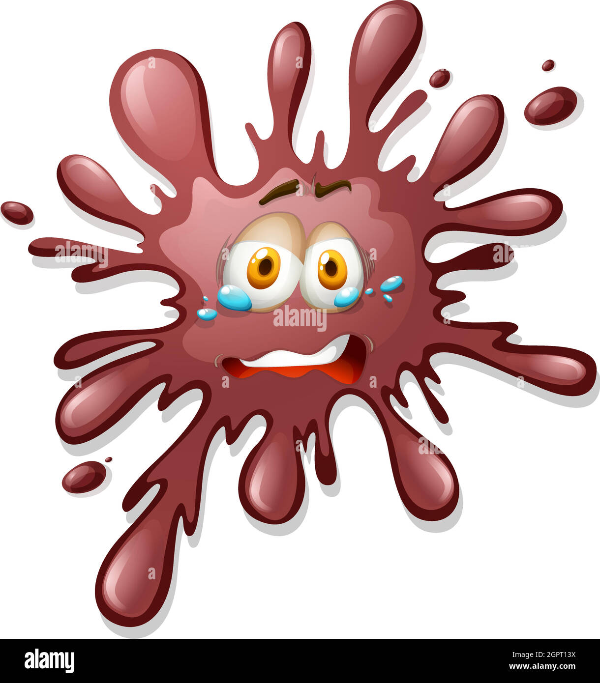 Crying face on brown splash Stock Vector Image & Art - Alamy