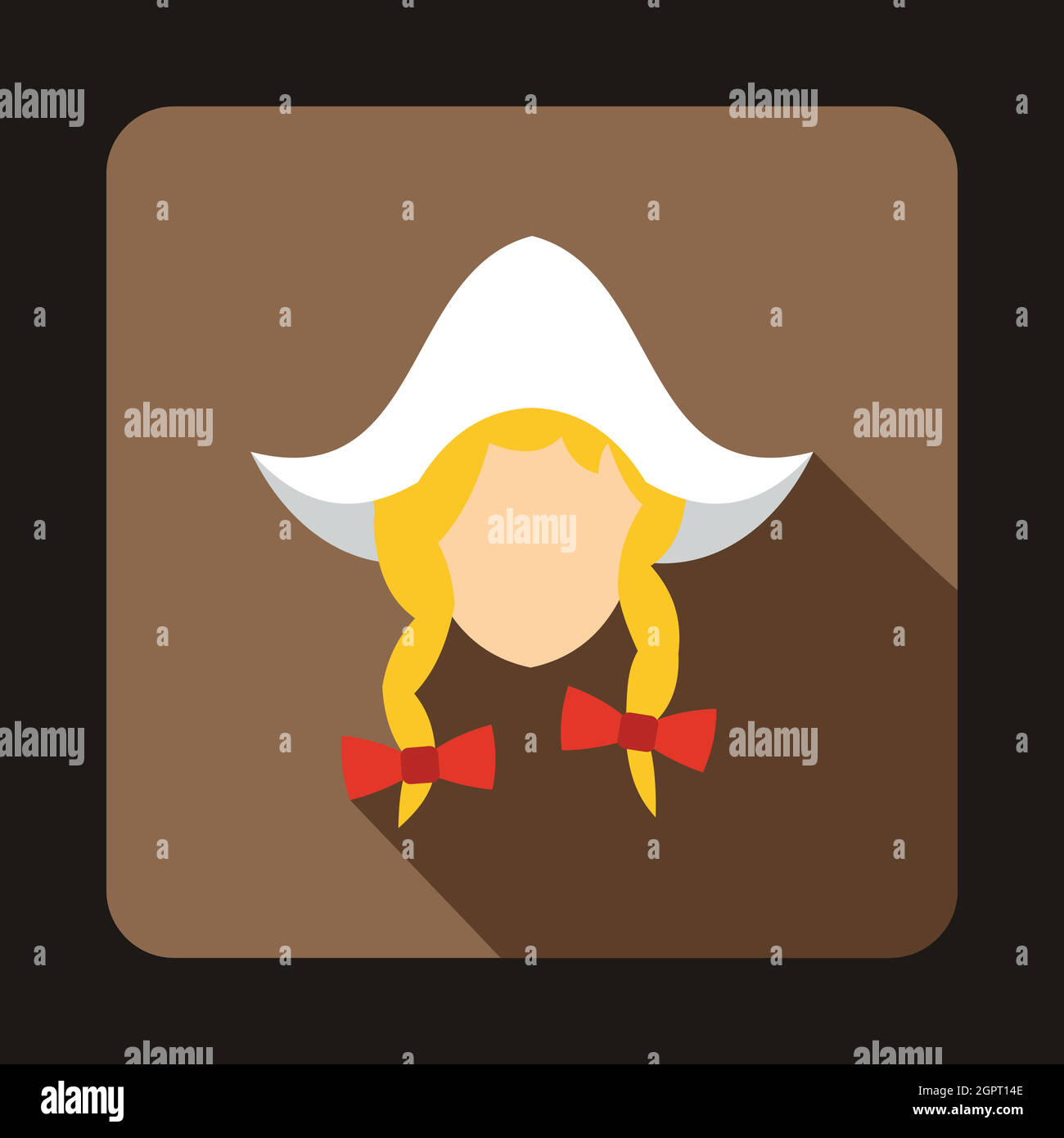 Girl dutch icon, flat style Stock Vector Image & Art - Alamy