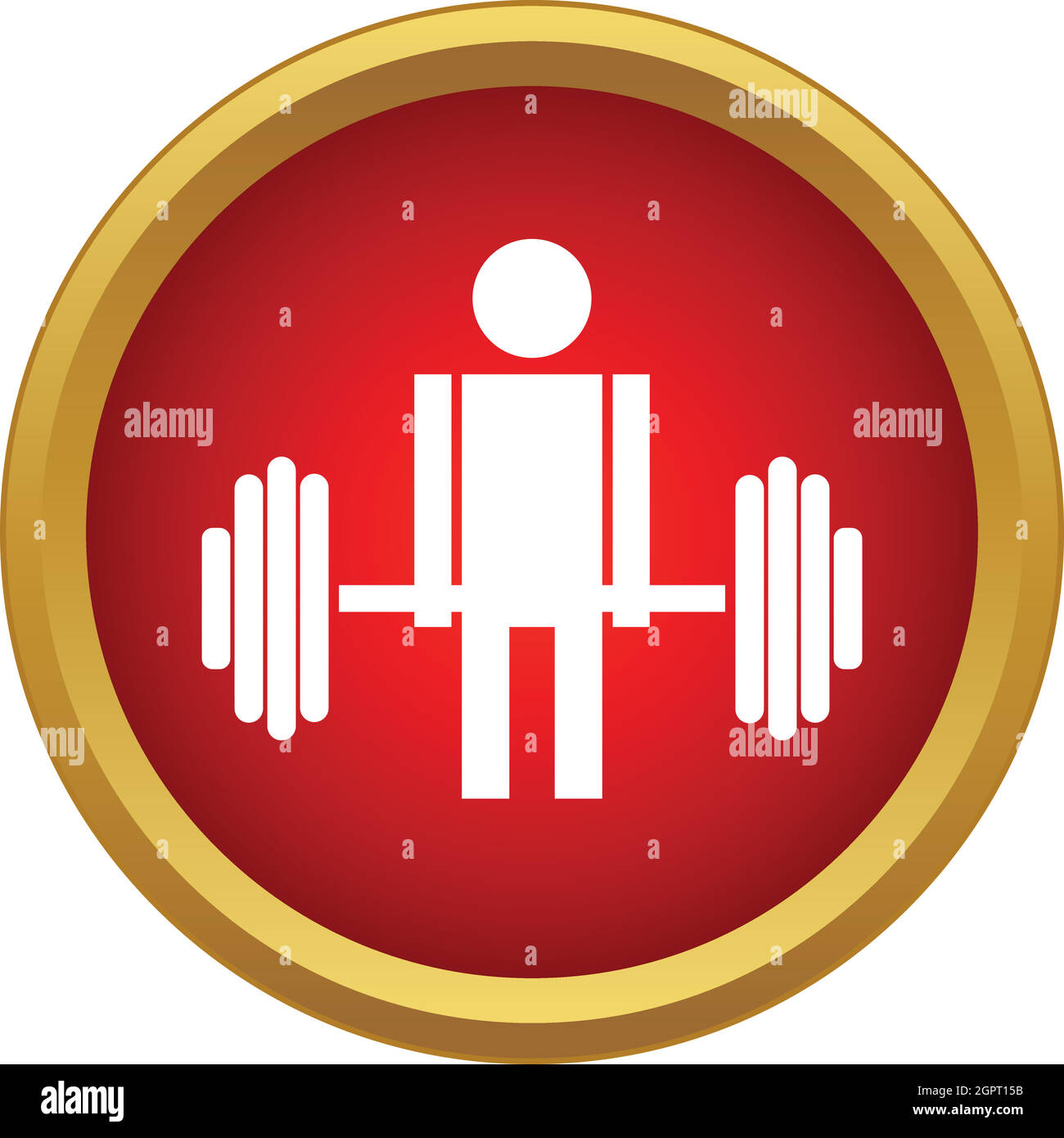 Man with barbell icon in simple style Stock Vector Image & Art - Alamy
