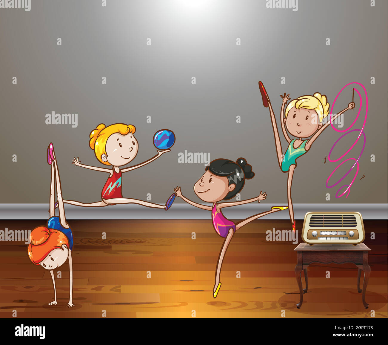 Gymnastic room Stock Vector Images - Alamy