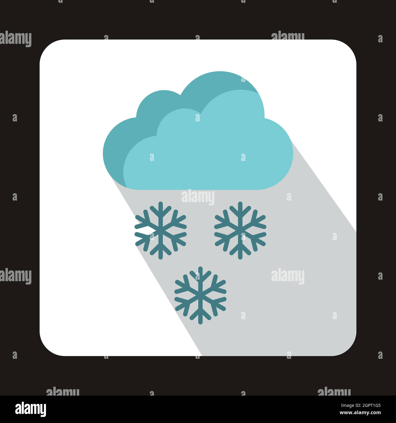 Cloud and snowflakes icon, flat style Stock Vector Image & Art - Alamy