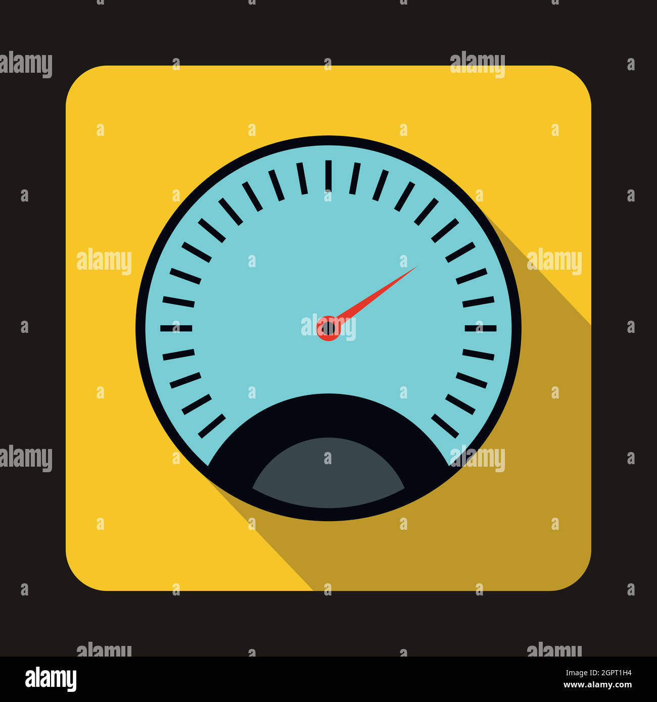 Flat Speedometer Icon