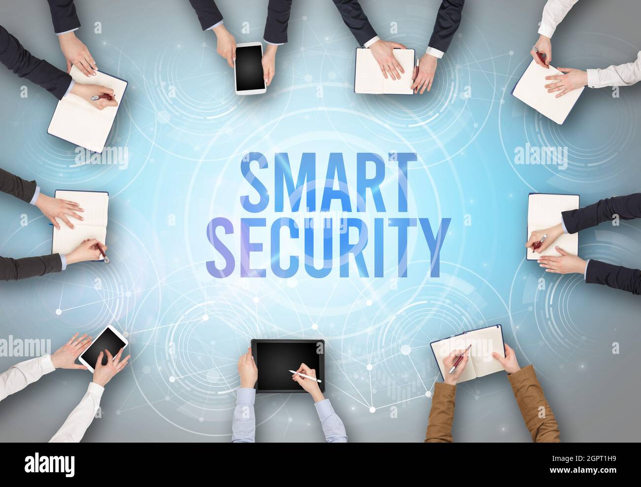 Group of people in front of a laptop, security concept Stock Photo - Alamy