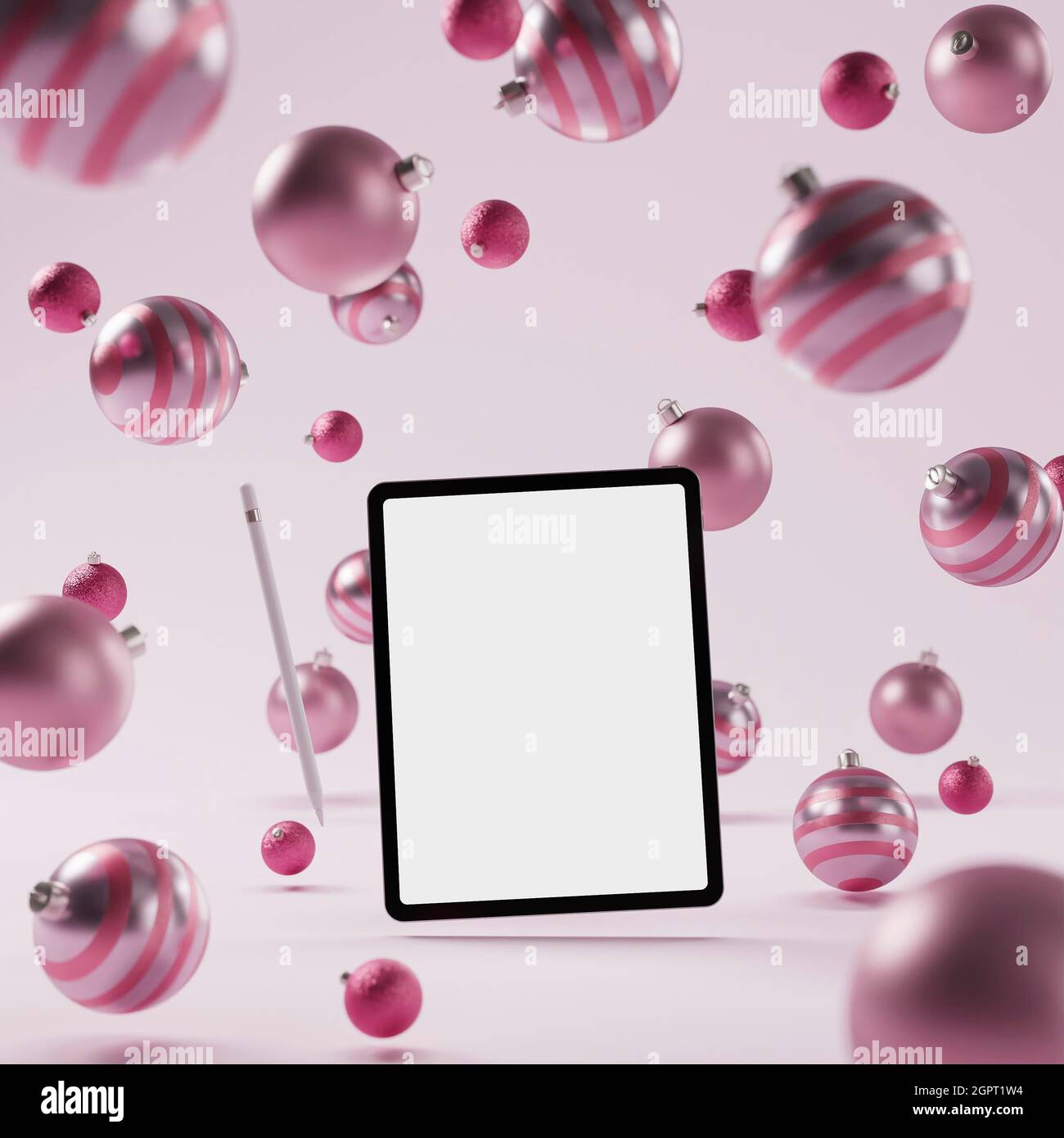 christmas concept with balls copy space Stock Photo - Alamy