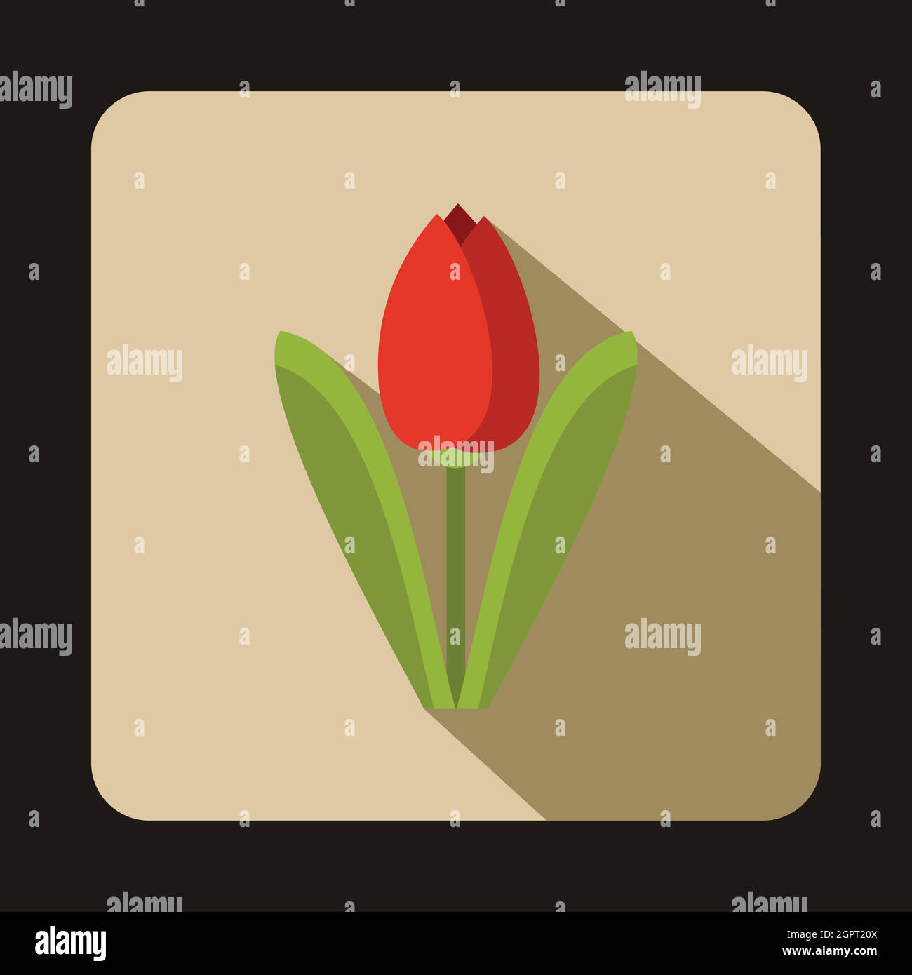 Tulip icon, flat style Stock Vector Image & Art - Alamy