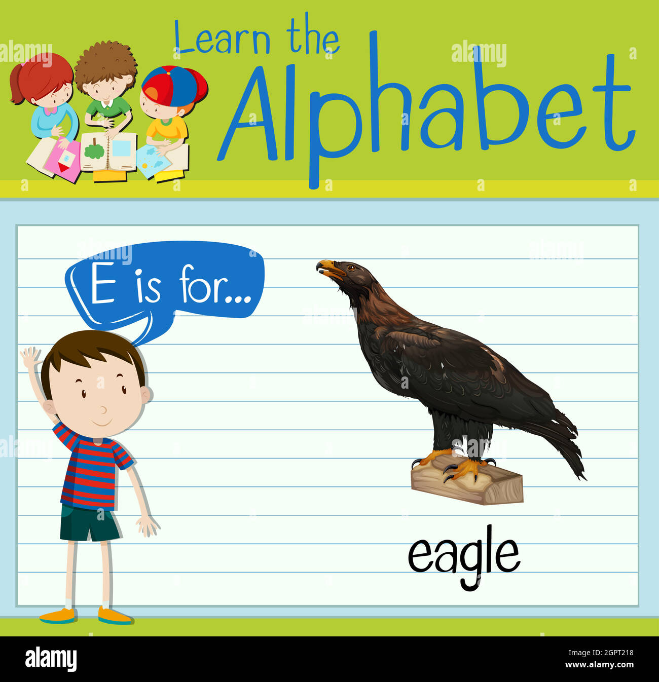 Flashcard alphabet E is for eagle Stock Vector Image & Art - Alamy