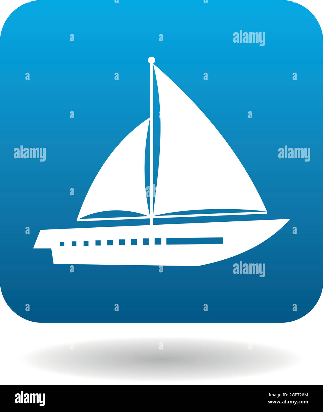 Sailing boat in nature Stock Vector Images - Alamy