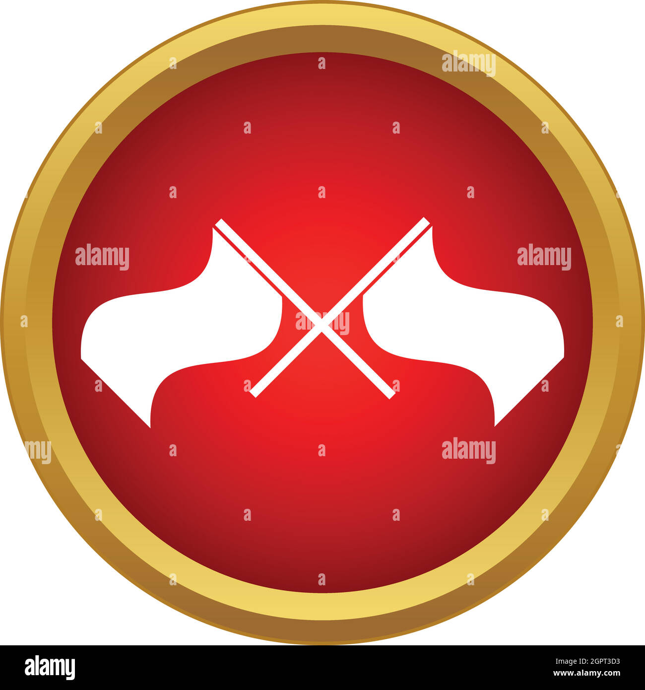 Two crossed white flags icon, simple style Stock Vector Image & Art - Alamy