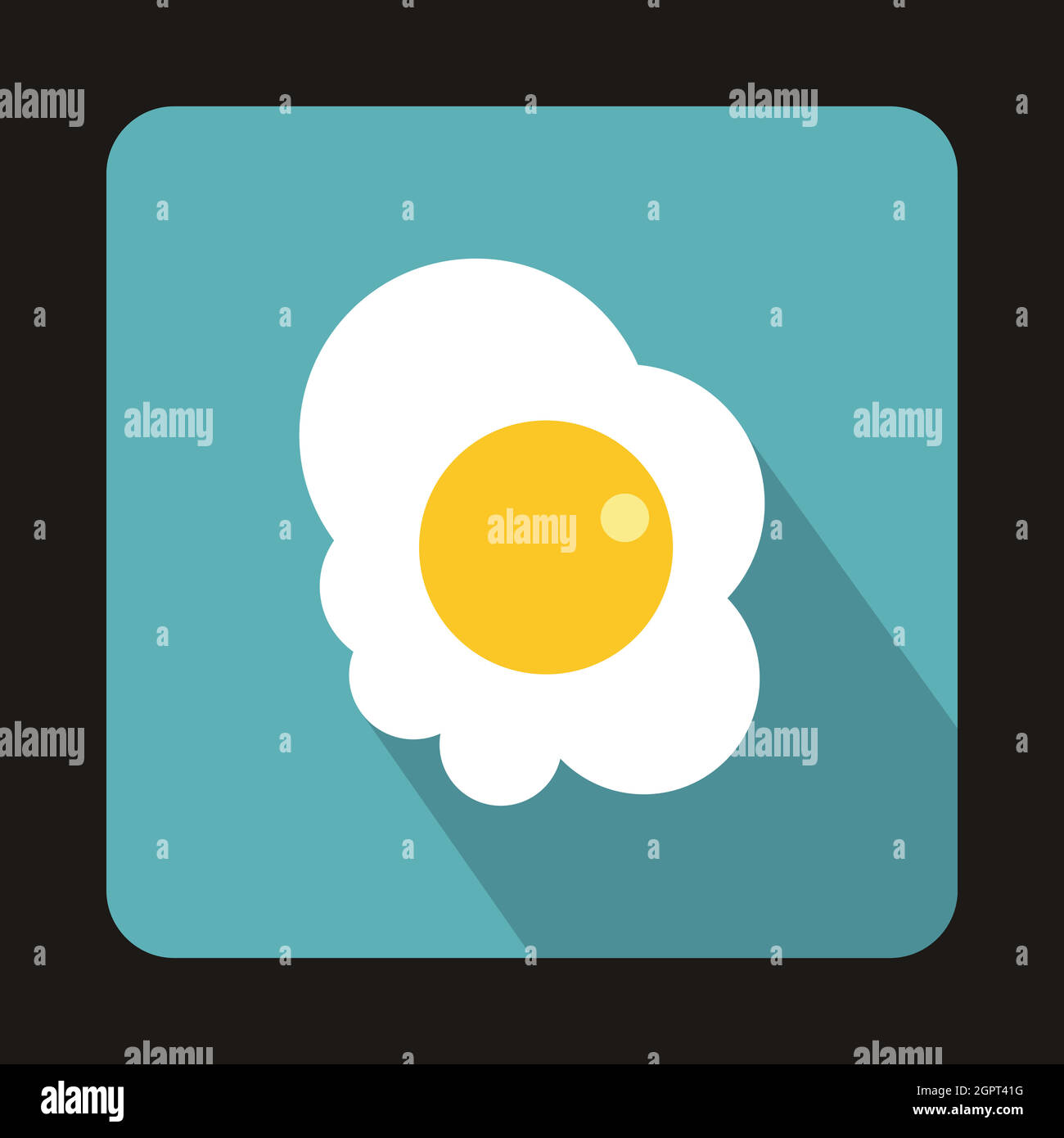 Fried egg icon in flat style Stock Vector Image & Art - Alamy