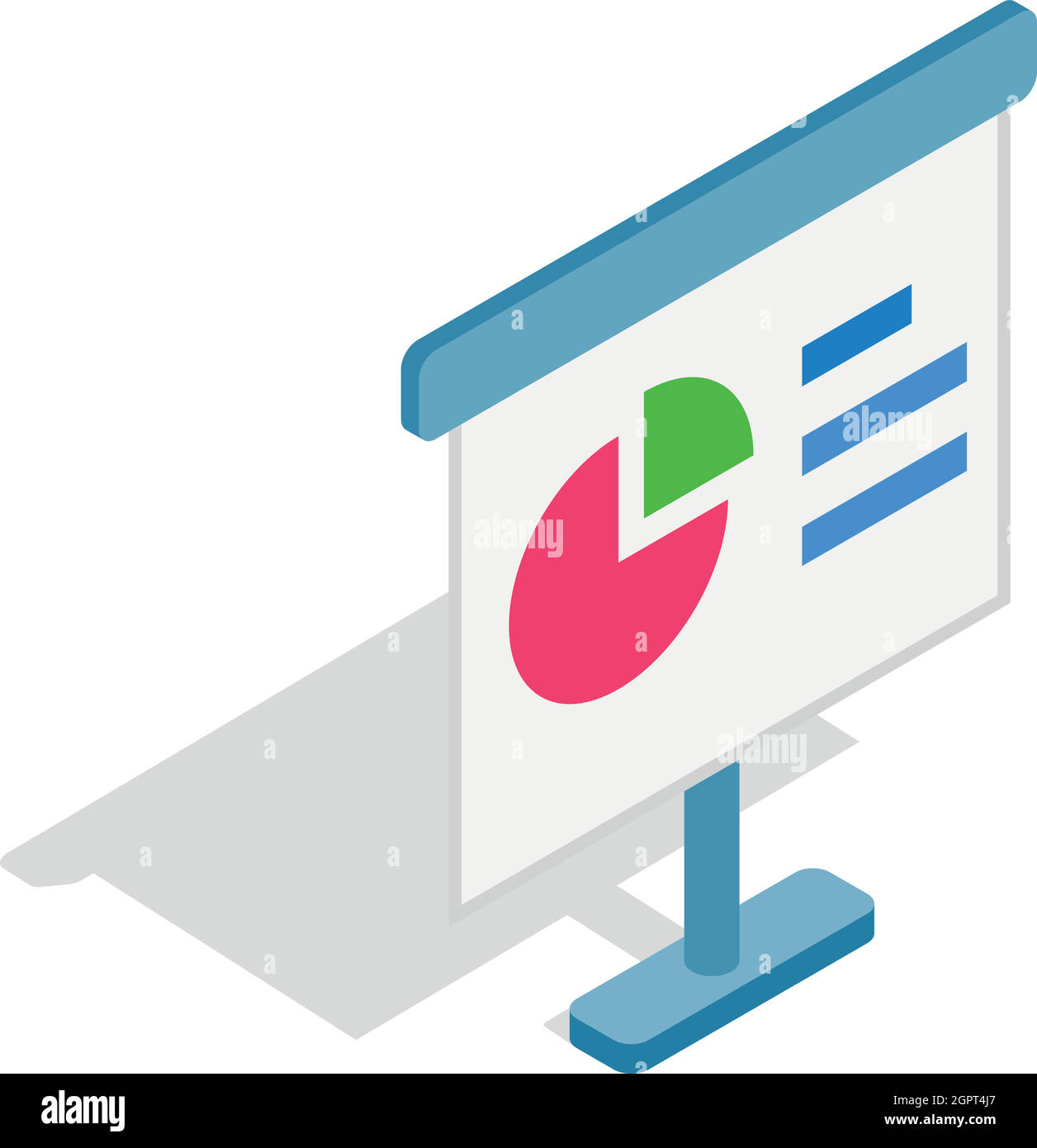Isometric chart icon up Cut Out Stock Images & Pictures - Alamy