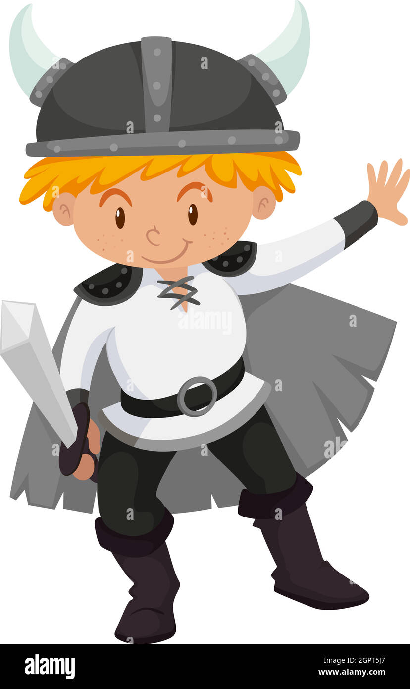 Little boy dressed up as viking Stock Vector Image & Art - Alamy
