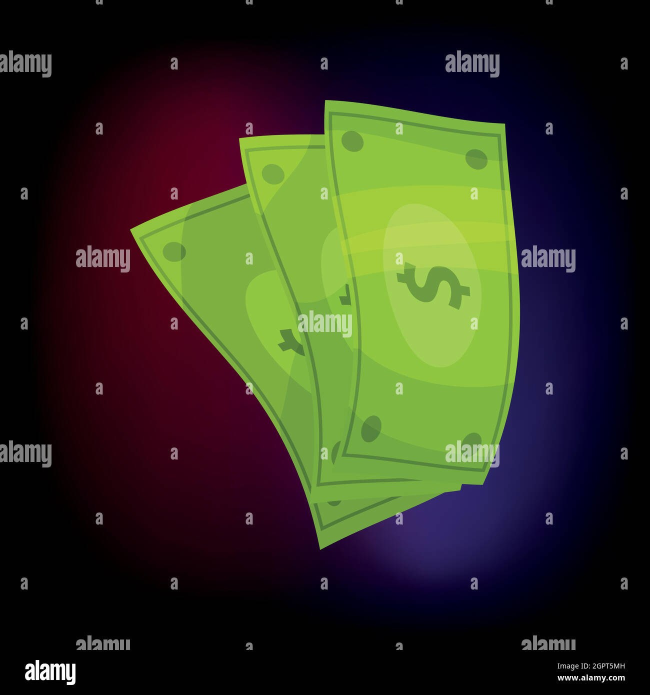 Dollar banknotes icon, cartoon style Stock Vector Image & Art - Alamy