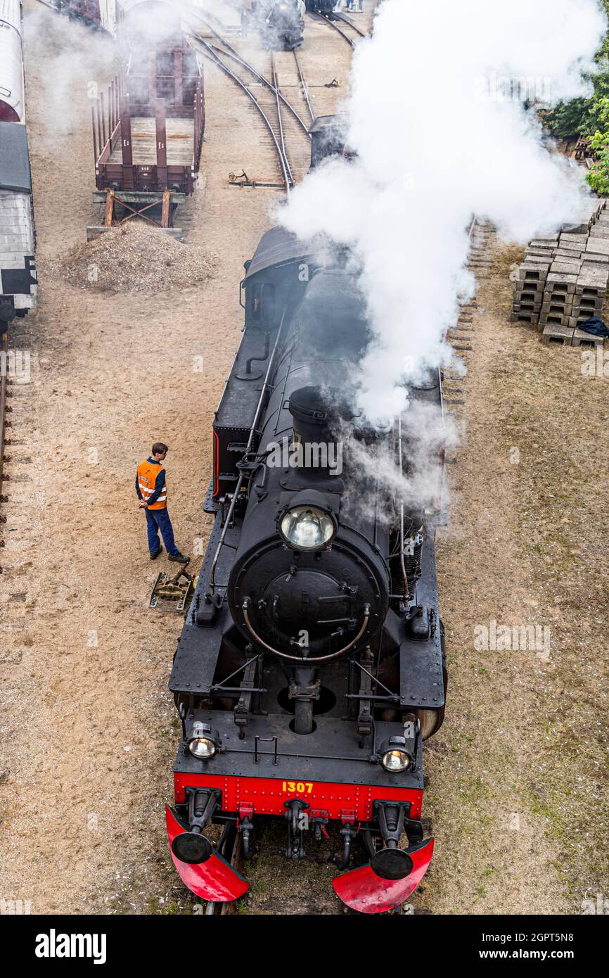 Steam locomotive meeting at the Odense Railway Museum (Jernbanemuseum ...