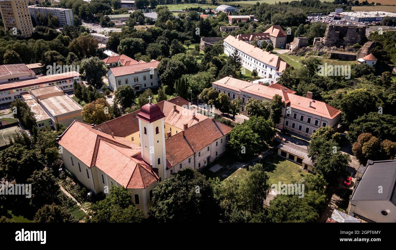 Aerial view of the church in Levice, Slovakia Stock Photo - Alamy