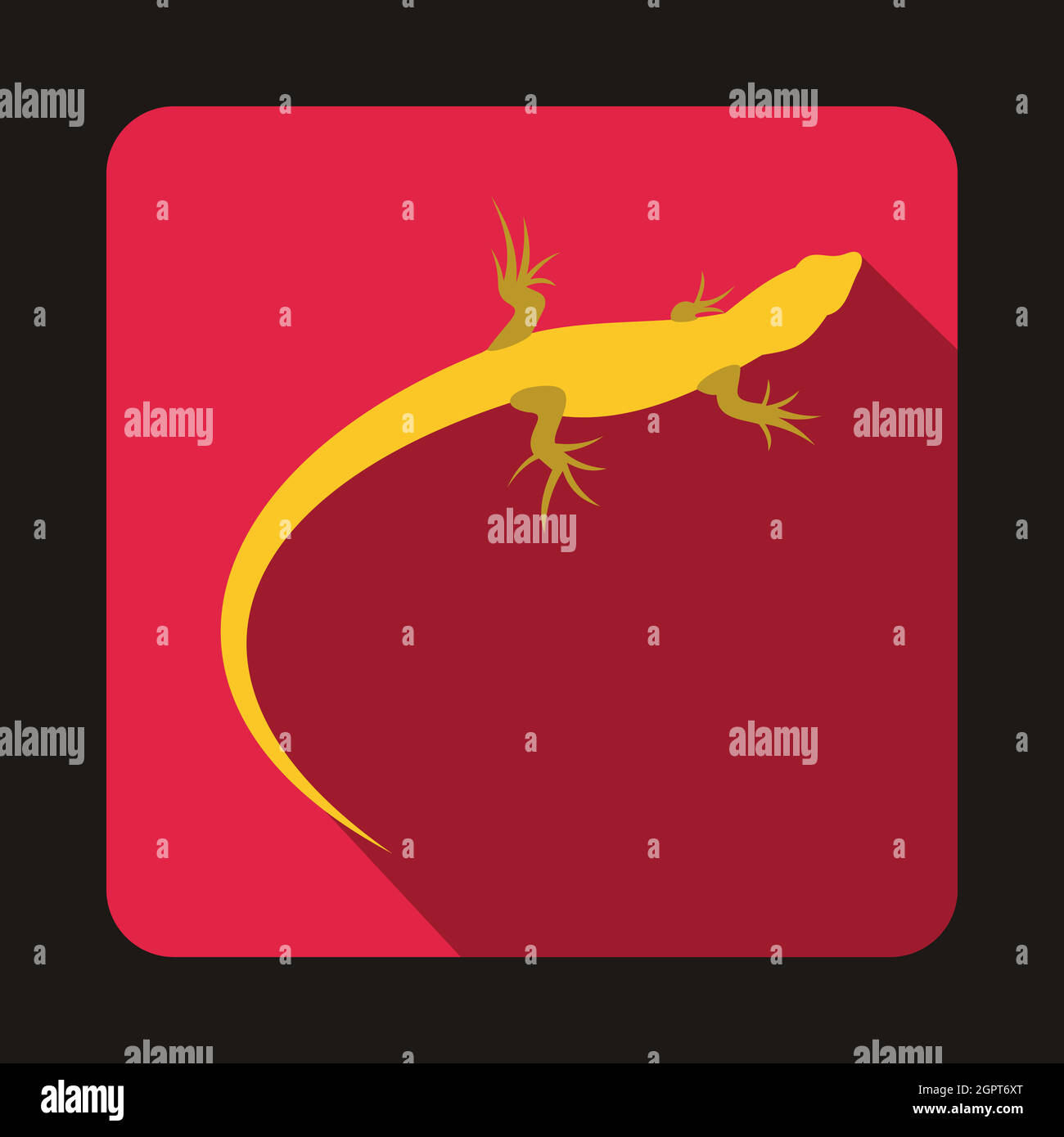 Yellow lizard icon, flat style Stock Vector Image & Art - Alamy