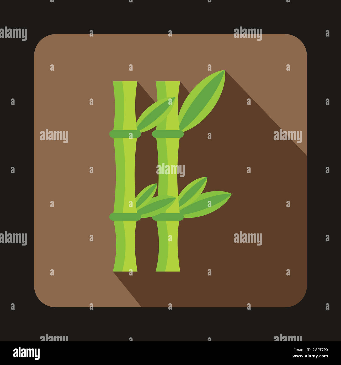 Bamboo icon, flat style Stock Vector Image & Art - Alamy