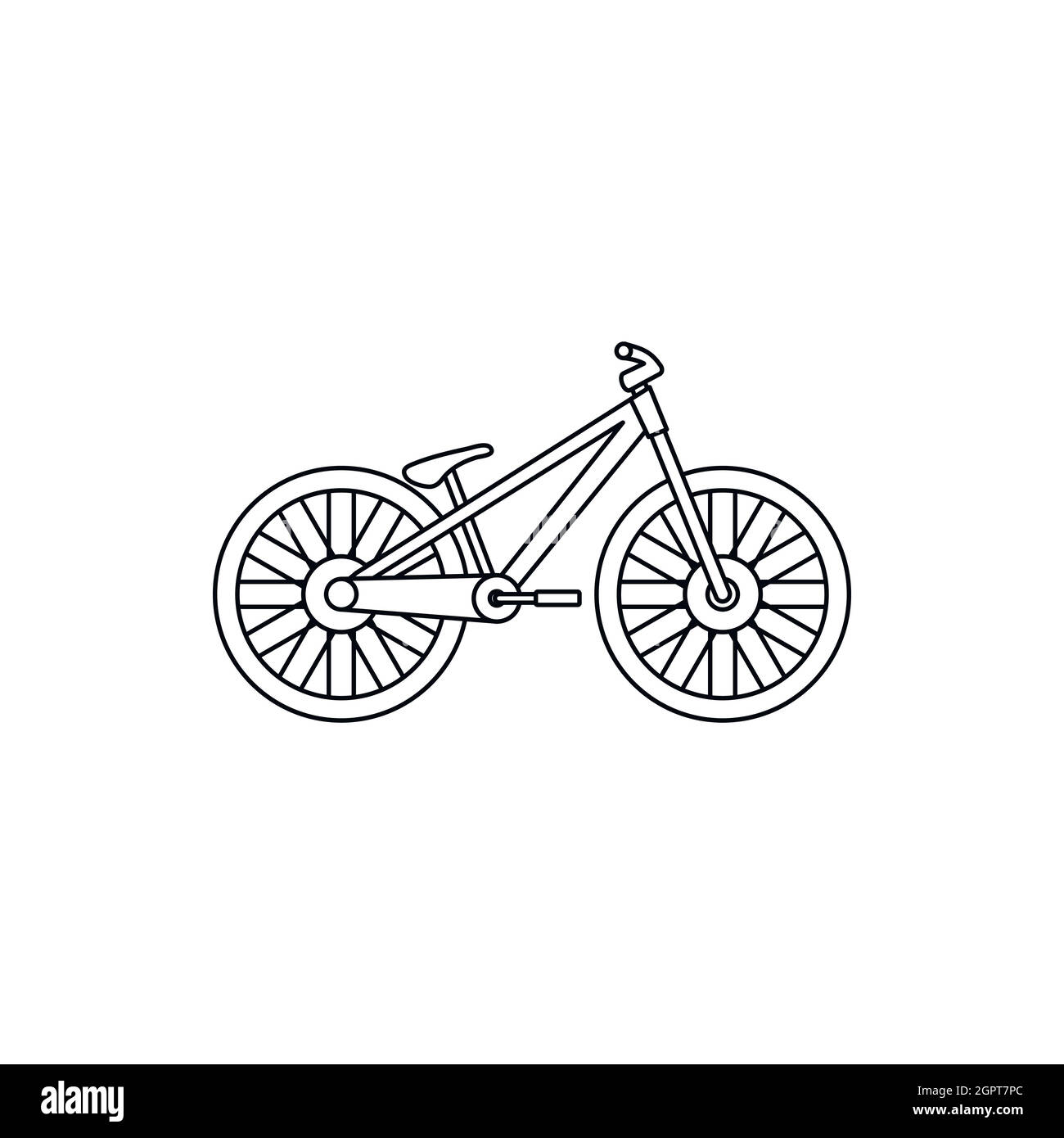 Bike icon, outline style Stock Vector Image & Art - Alamy