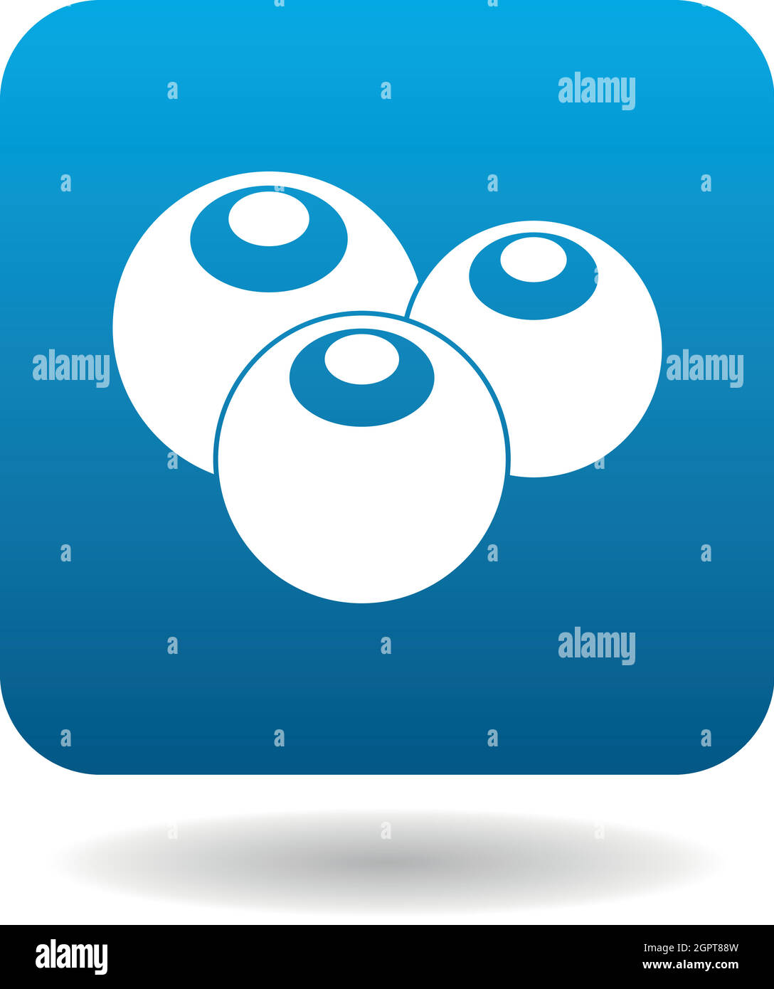Blueberries icon in flat style Stock Vector Image & Art - Alamy