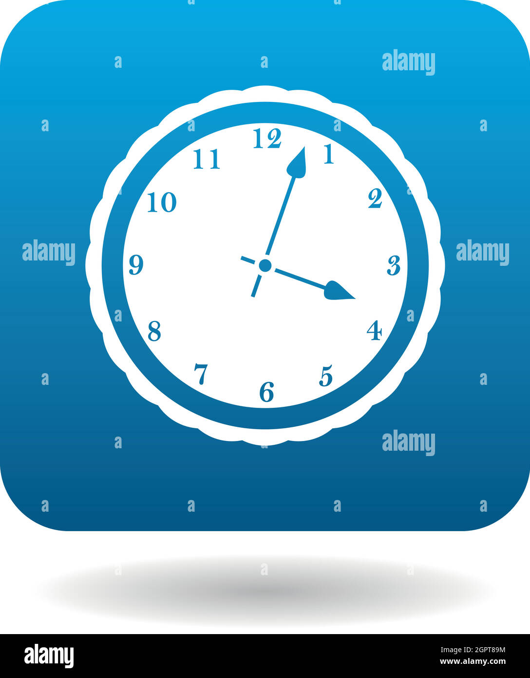 Round wall clock icon, simple style Stock Vector Image & Art - Alamy