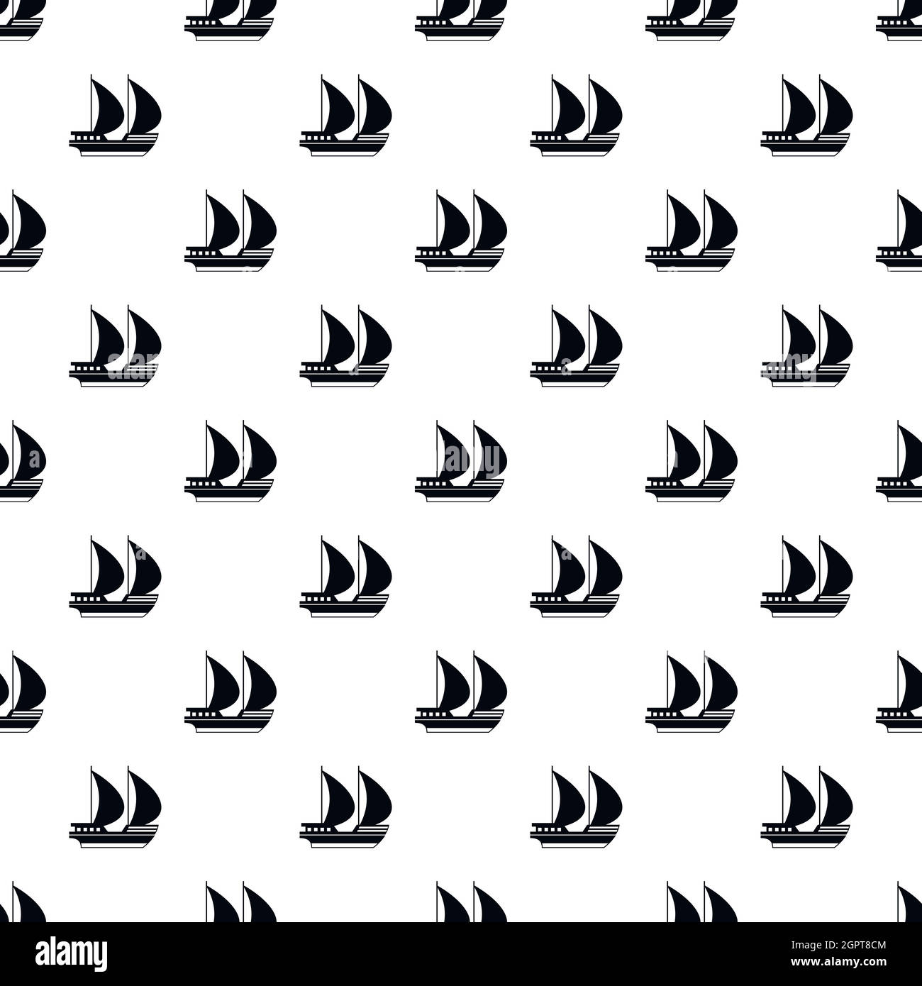 Big yacht pattern, simple style Stock Vector Image & Art - Alamy