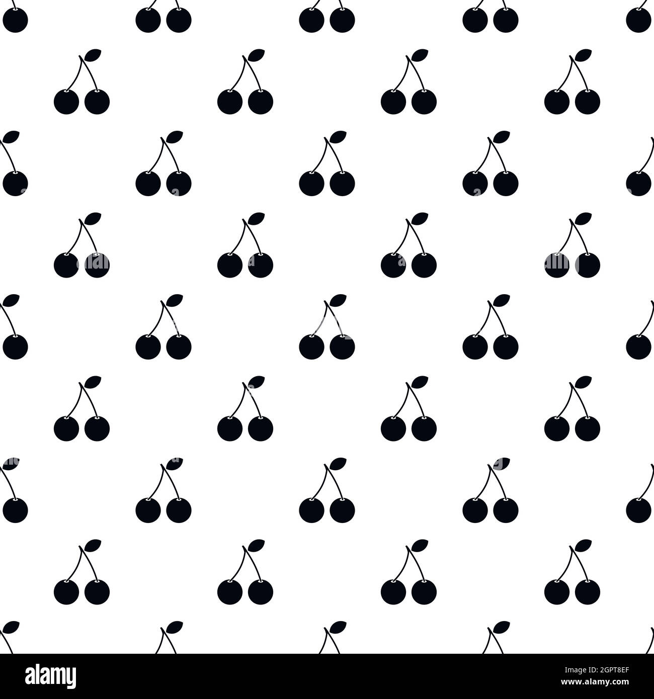 Cherry pattern, simple style Stock Vector Image & Art - Alamy