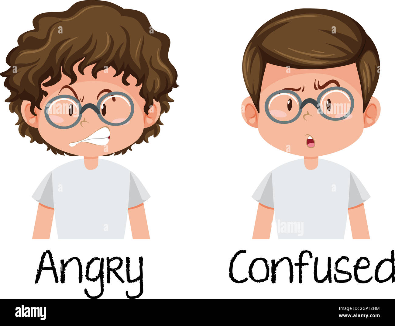 Confused person drawing Stock Vector Images - Alamy