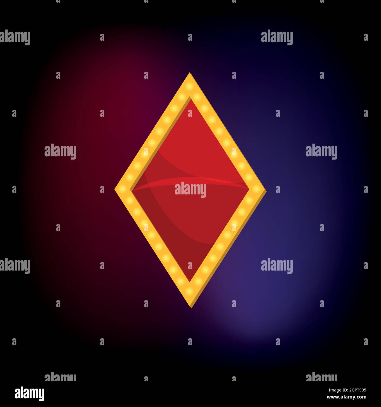 Diamond suit icon in cartoon style Stock Vector Image & Art - Alamy