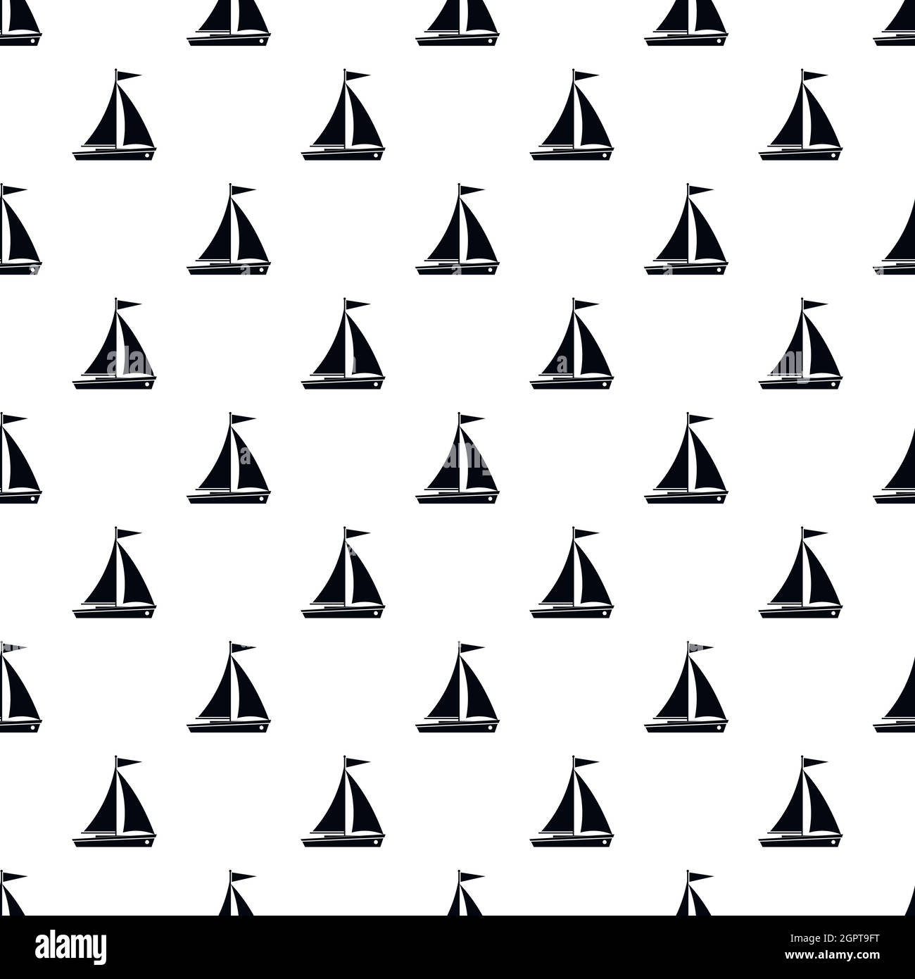 Boat with sails pattern, simple style Stock Vector Image & Art - Alamy