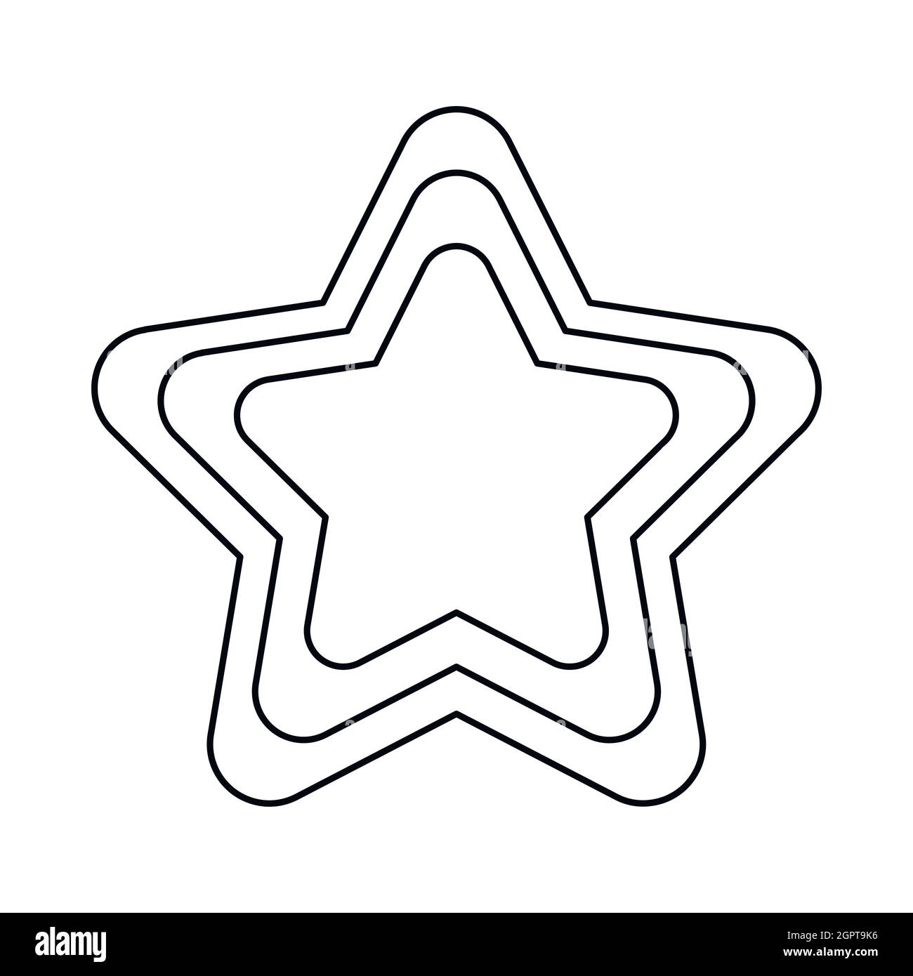 Star icon, outline style Stock Vector Image & Art - Alamy