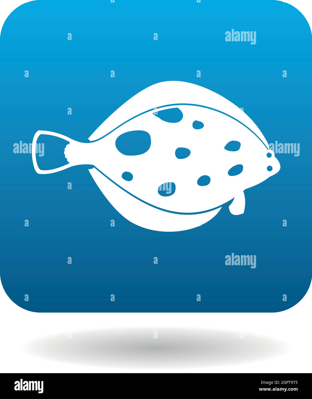 Flounder fish icon, simple style Stock Vector Image & Art - Alamy