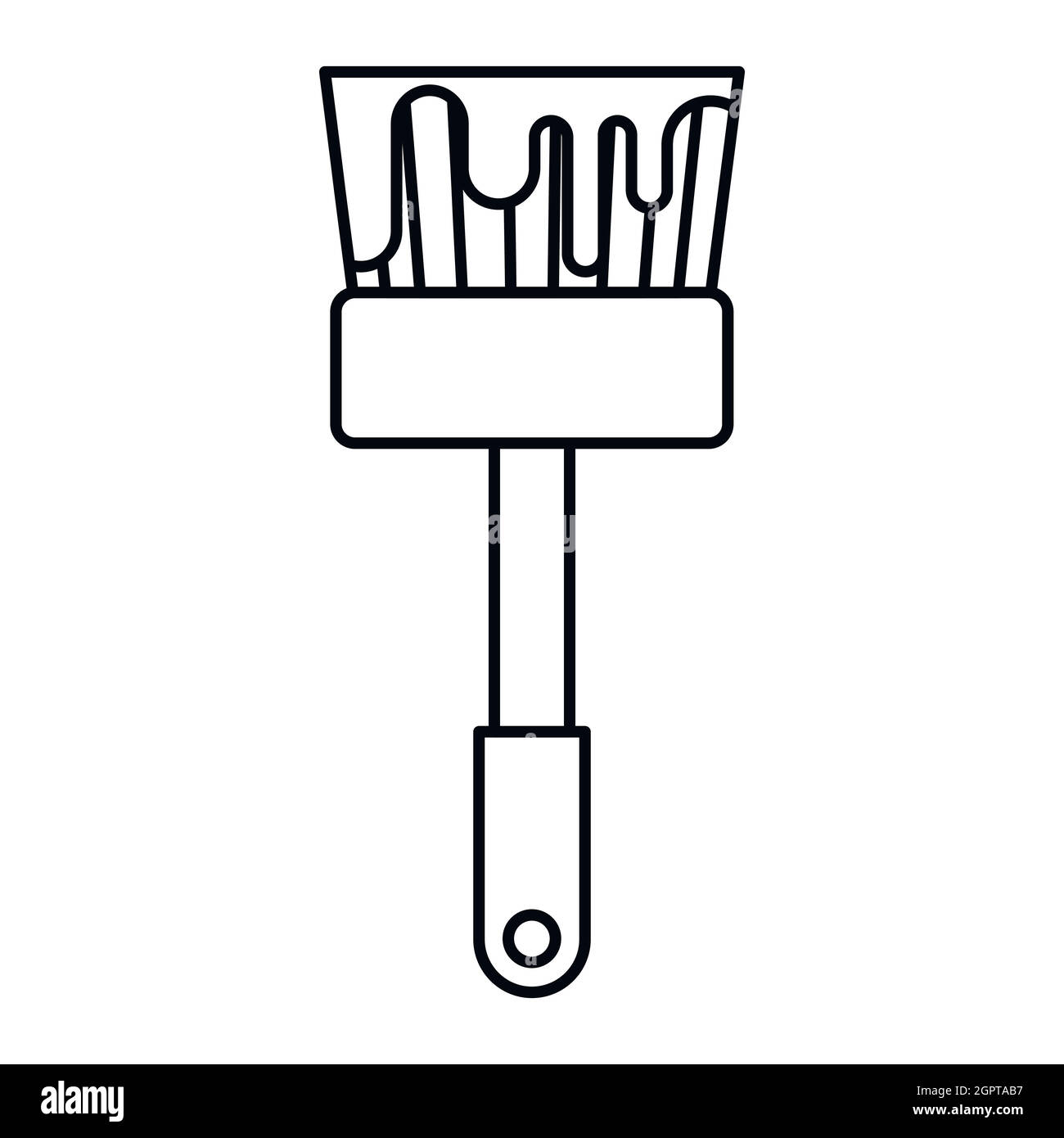 Paint brush icon, outline style Stock Vector Image & Art - Alamy