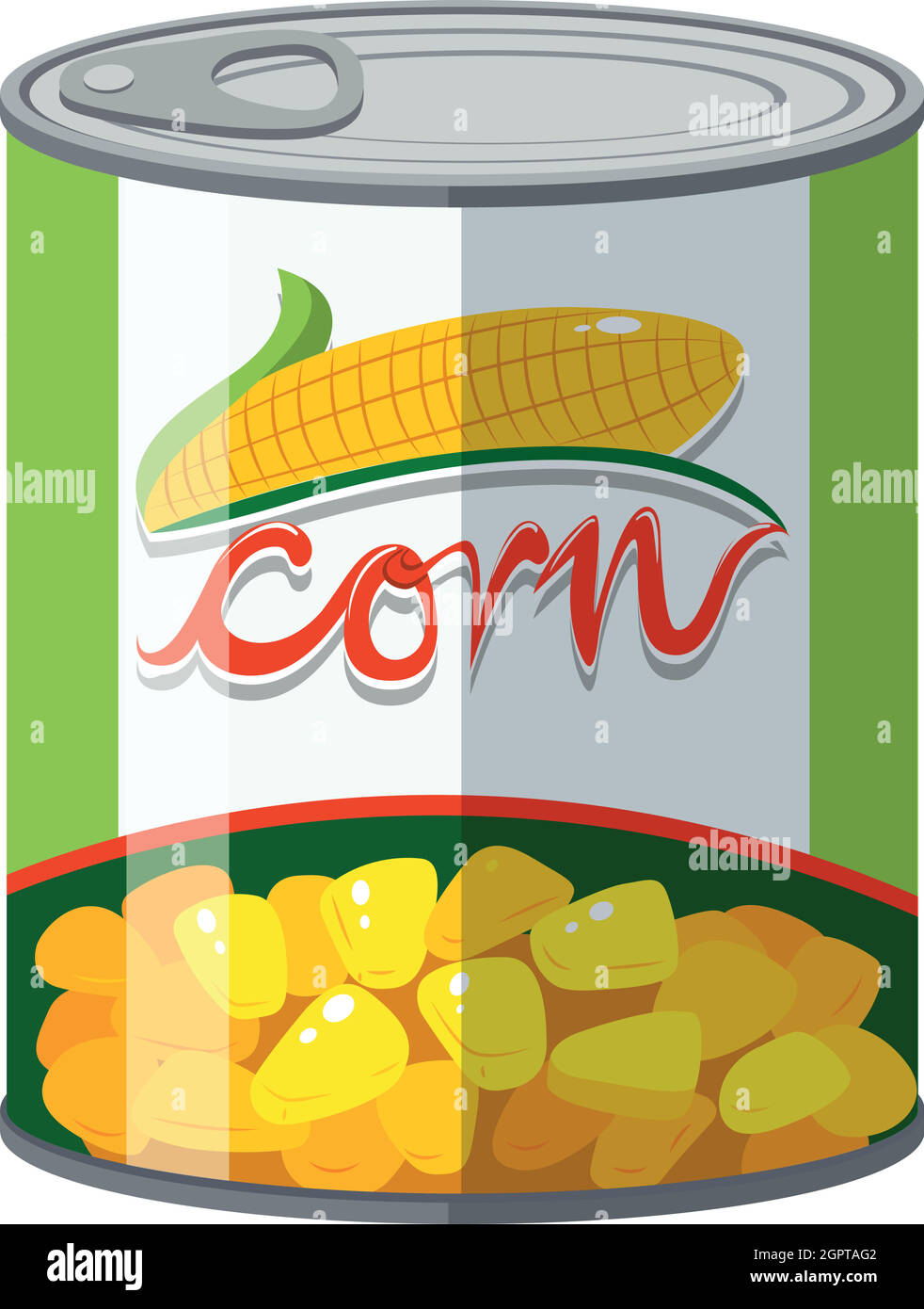 Corn in aluminum can Stock Vector Image & Art - Alamy