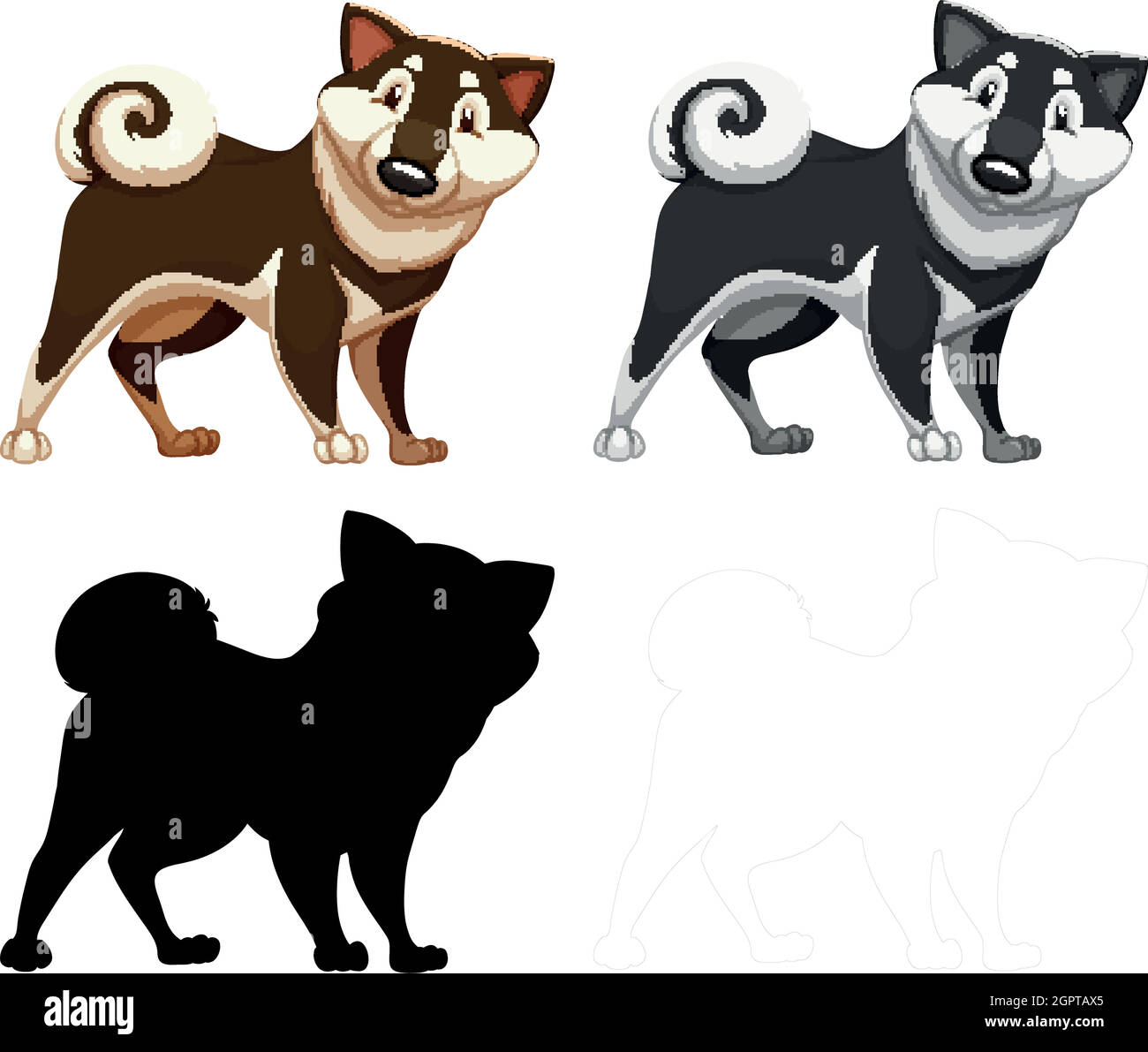 Set of dog character Stock Vector Image & Art - Alamy