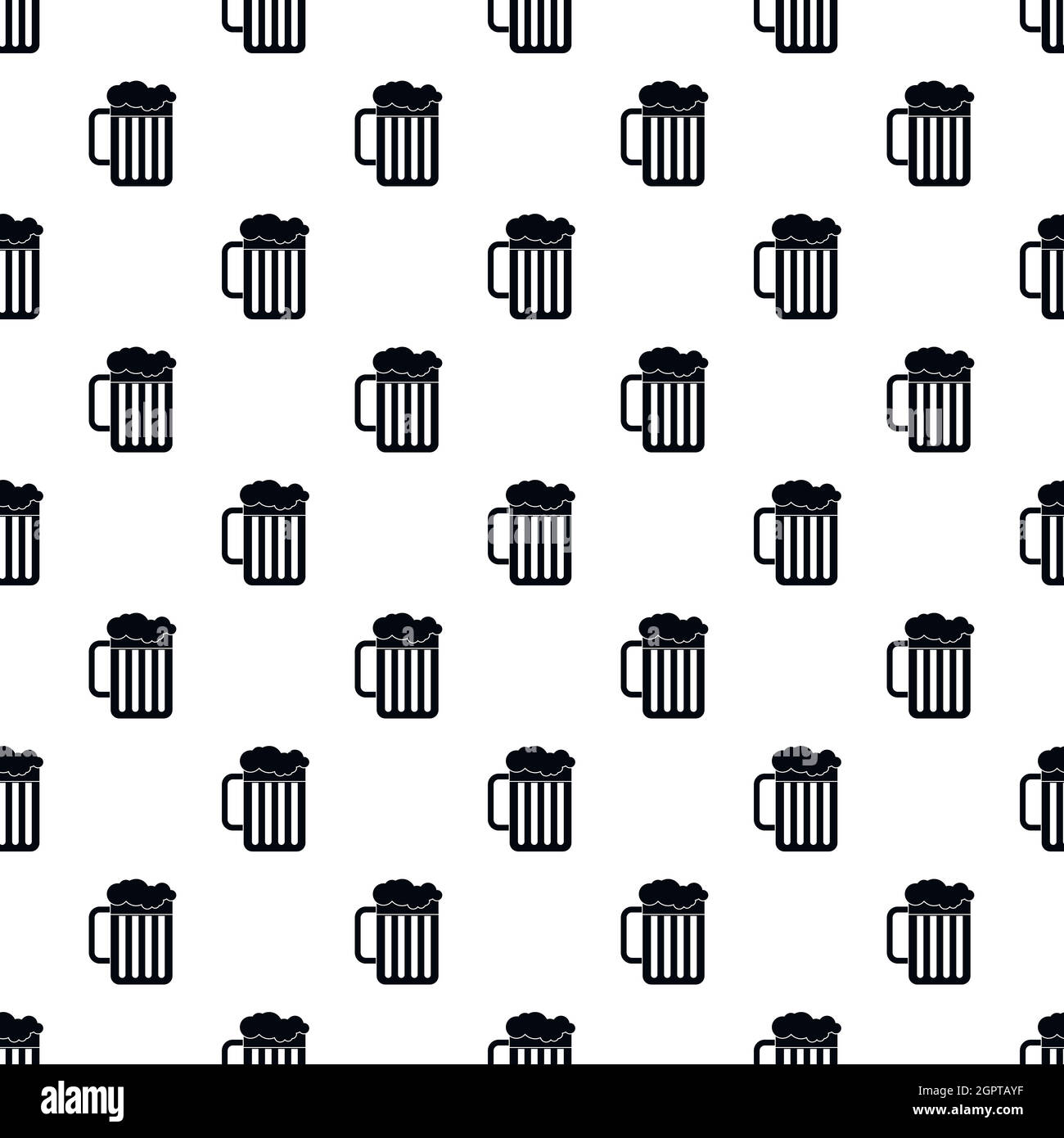 Beer mug pattern, simple style Stock Vector Image & Art - Alamy