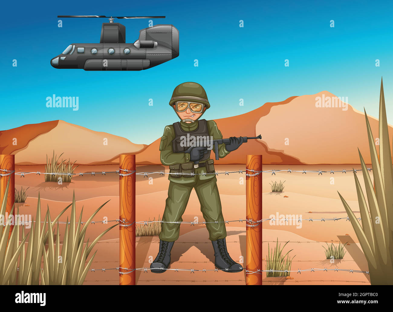 Infantryman drawing Stock Vector Images - Alamy