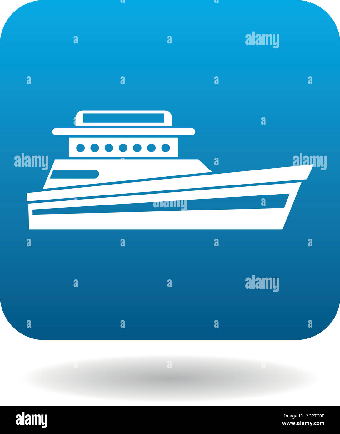 Large motor yacht icon, flat style Stock Vector Image & Art - Alamy
