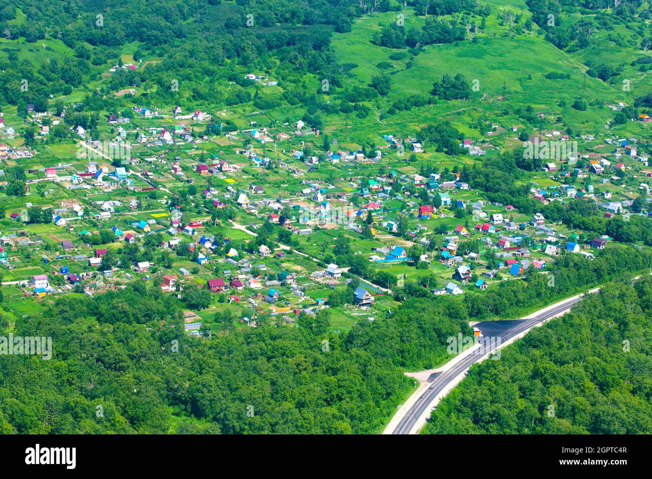 Country field birds eye view hi-res stock photography and images - Alamy