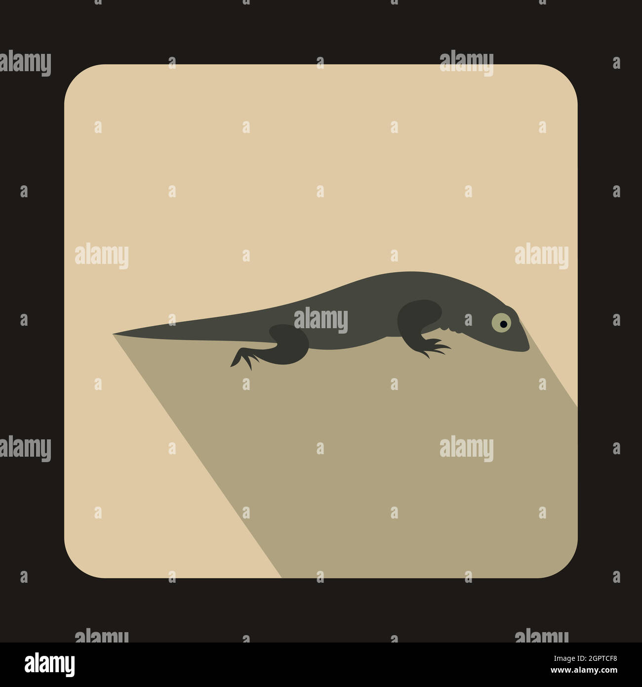 Gray lizard icon, flat style Stock Vector Image & Art - Alamy