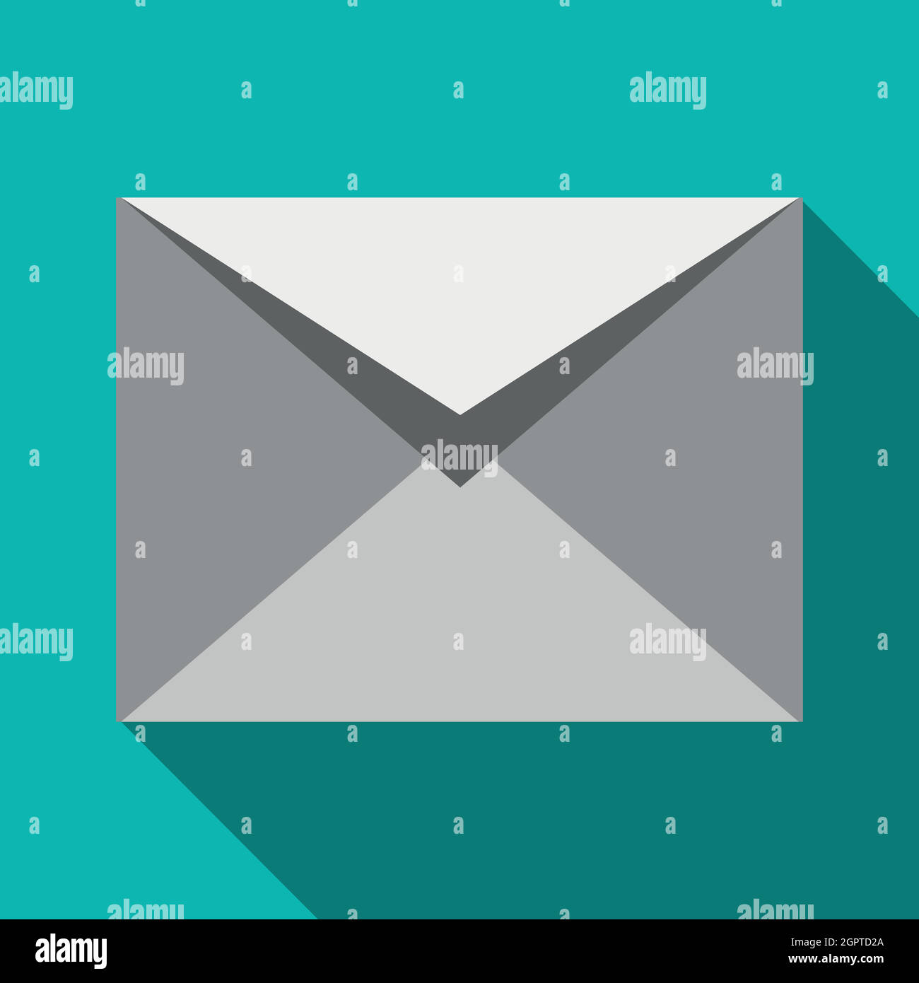 Closed white envelope icon, flat style Stock Vector Image & Art - Alamy
