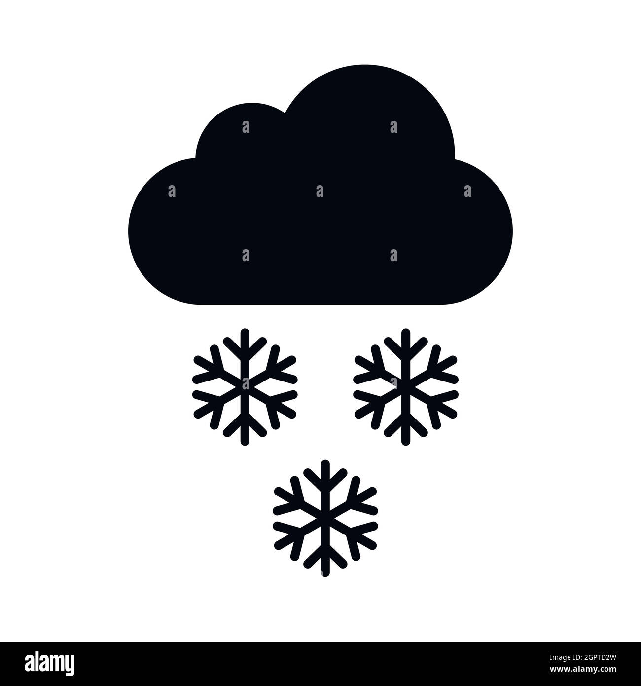 Cloud and snowflakes icon, simple style Stock Vector Image & Art - Alamy